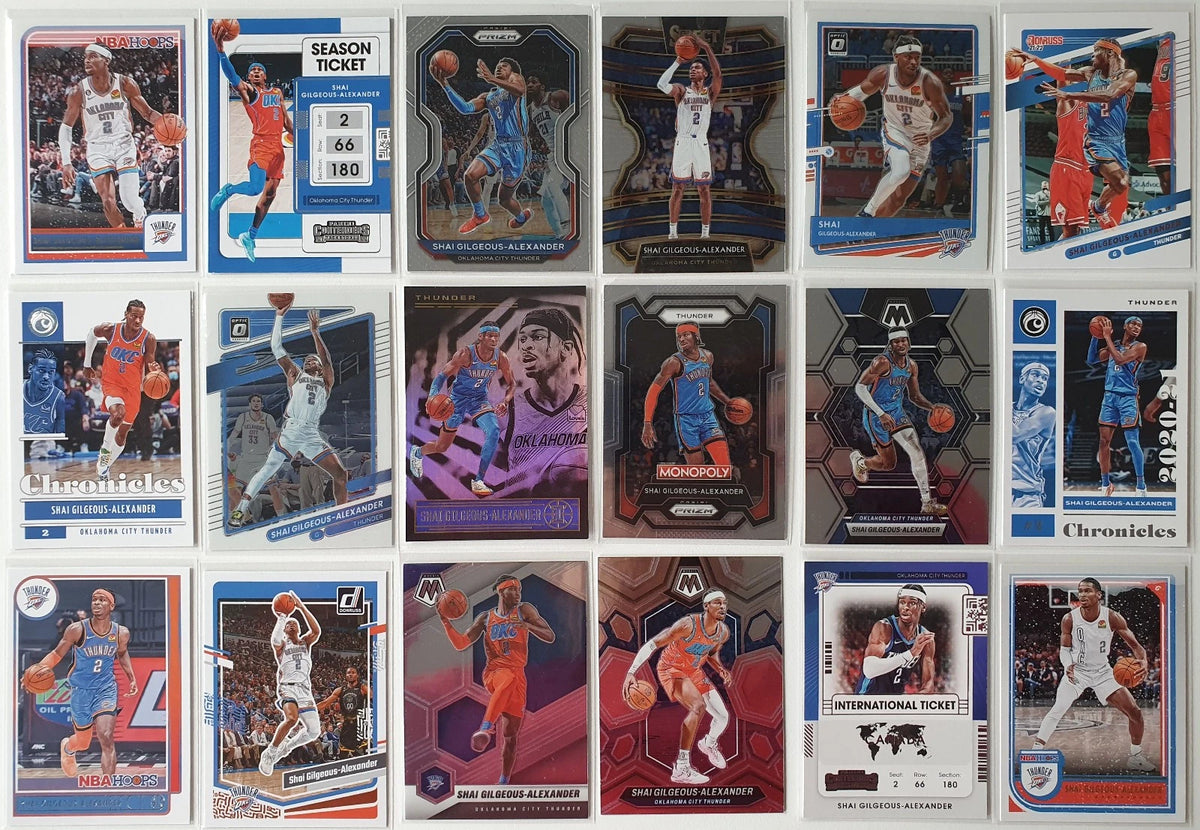 Shai Gilgeous-Alexander Lot of 18 x SGA Collection Cards - Good Condit ...