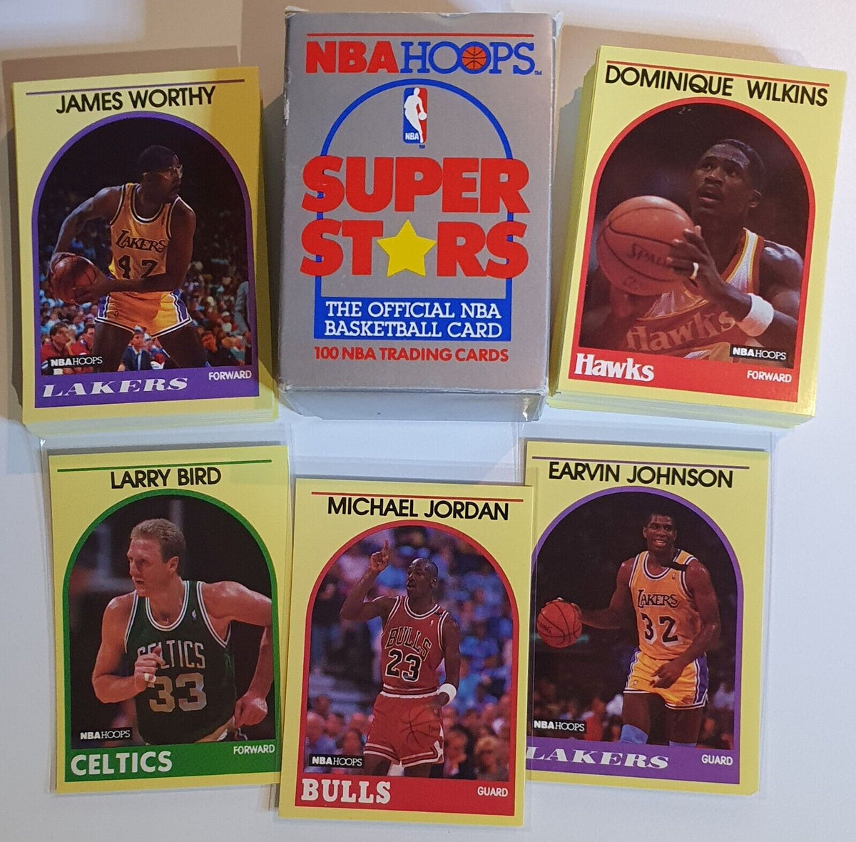 1989-90 NBA Hoops Basketball Superstars Complete 100 Card Sets - Micha ...