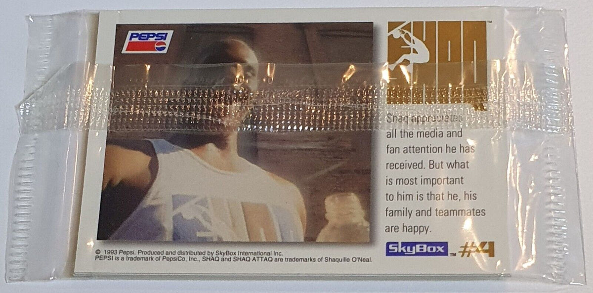 1993 Skybox Pepsi Shaquille O'Neal Shaq Attaq COMPLETE SET (5 cards ...