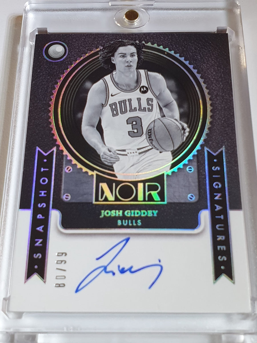 2024 Noir Josh Giddey AUTO /99 Snapshot Signatures (Bulls) - On Card A ...
