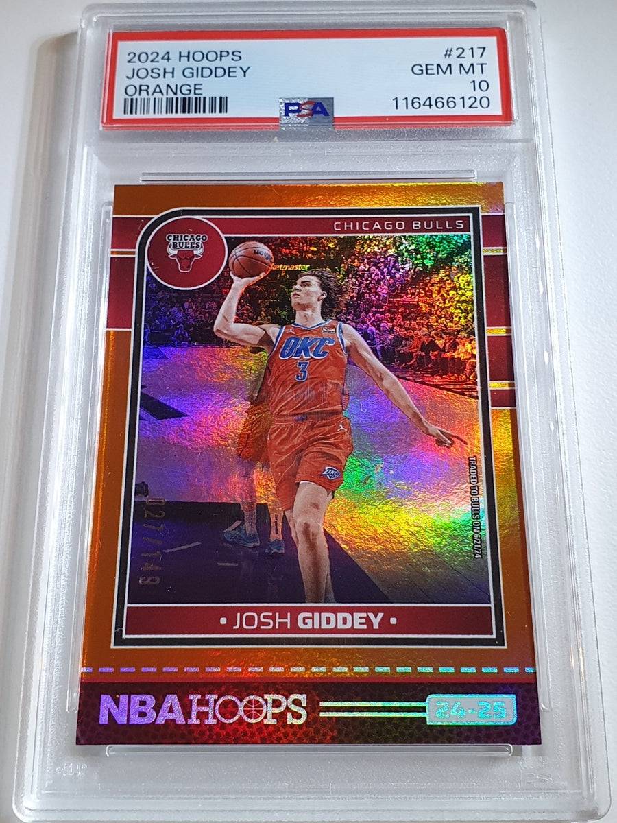 2024 Panini NBA Hoops Josh Giddey #217 ORANGE /149 Holo - PSA 10 (POP ...
