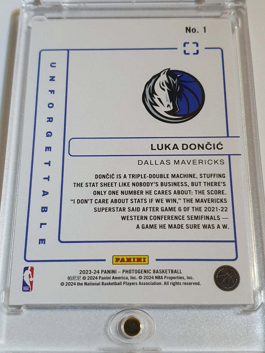 2023 Panini Photogenic Luka Doncic #1 DIAMOND /75 Holo Unforgettable ...