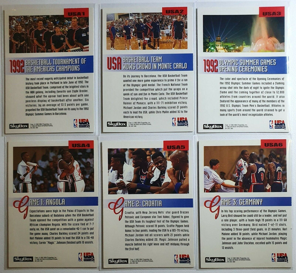 1992 Skybox USA Basketball Olympic Dream Team COMPLETE SET "Road to Go ...