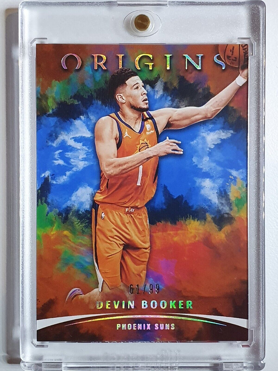 2 x Devin Booker Origins Cards (Both Serial Numbered) – Perfect Edges Cards