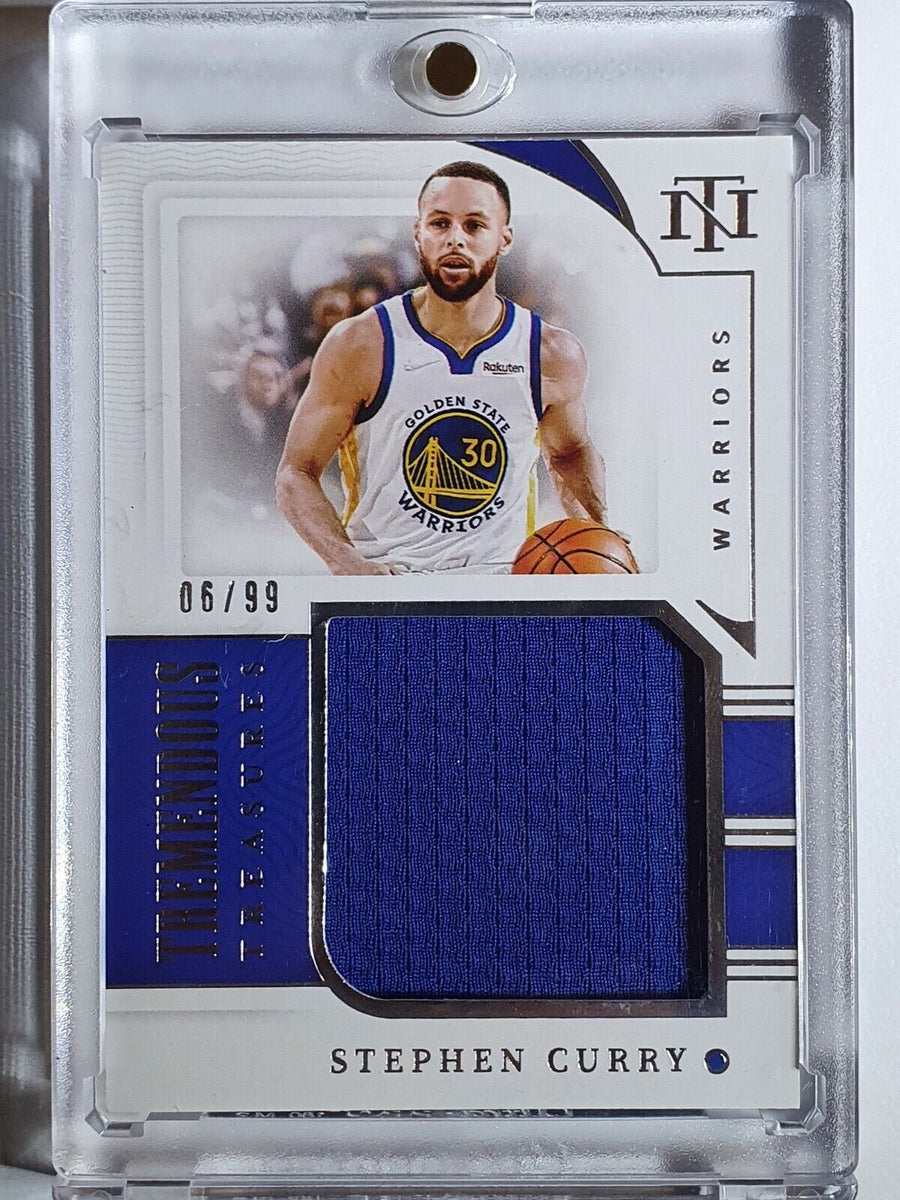 2021 National Treasures Stephen Curry #PATCH /99 Large Game Worn Jerse ...