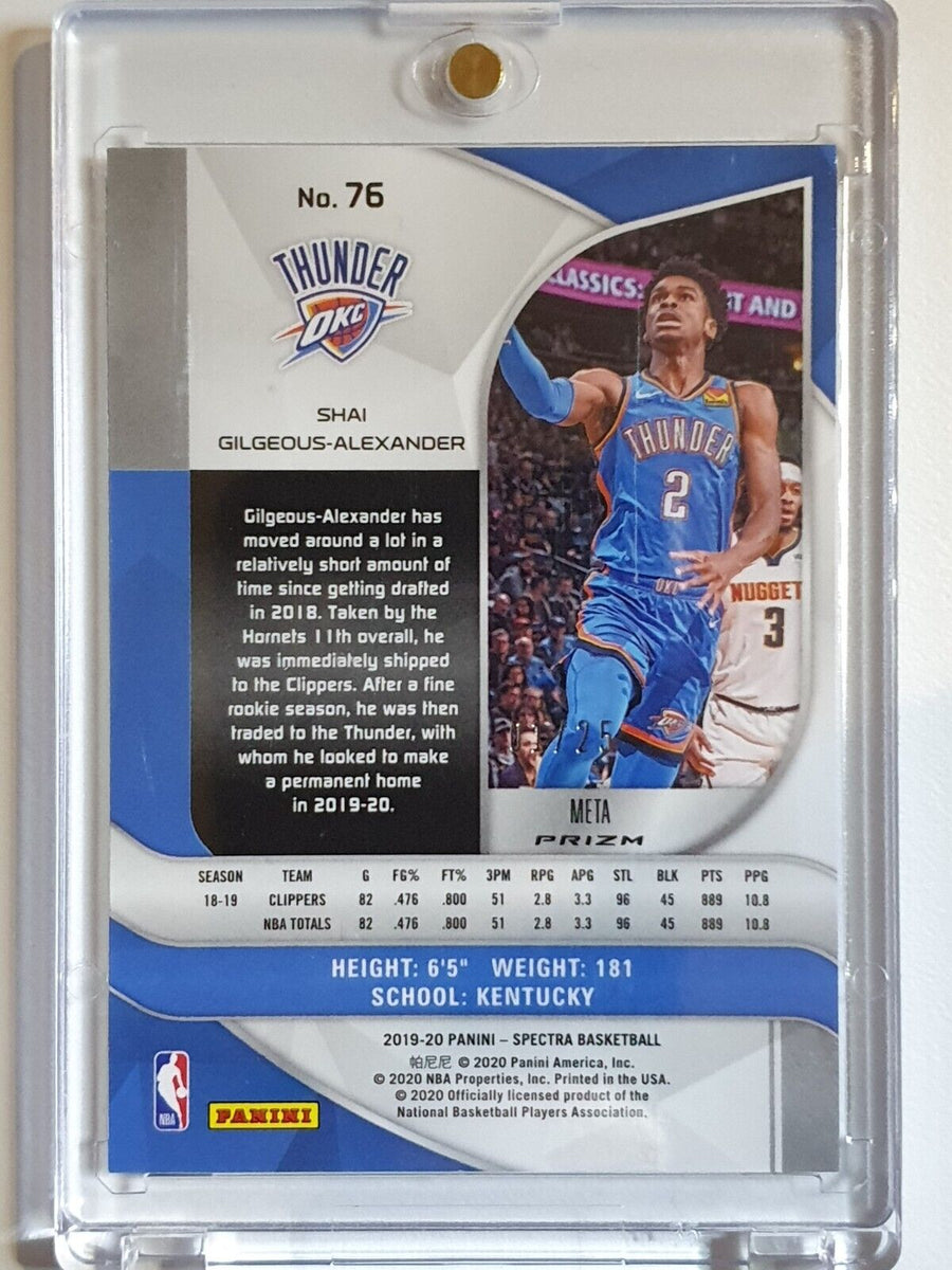 2019 Spectra Shai Gilgeous-Alexander #76 META Prizm /25 - Ready to Gra ...