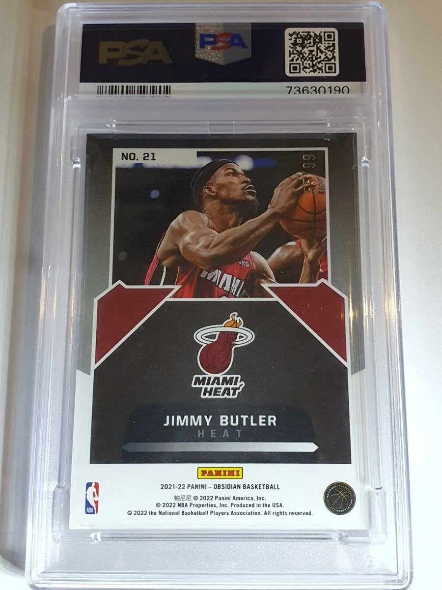 2021 Obsidian Jimmy Butler ELECTRIC ETCH /99 Magnitude Prizm - PSA 9 ...