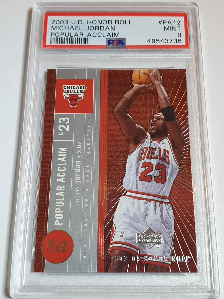 2003 UD Honor Roll Michael Jordan #PA12 Popular Acclaim - PSA 9 (POP 1 ...