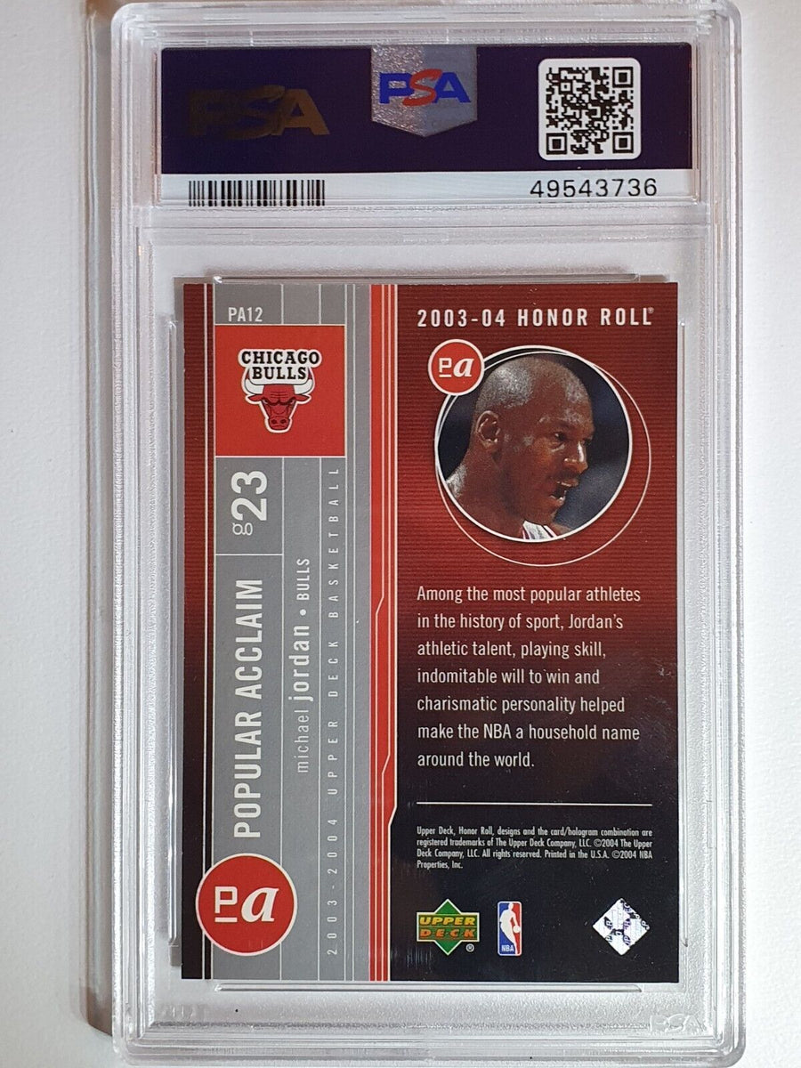 2003 UD Honor Roll Michael Jordan #PA12 Popular Acclaim - PSA 9 (POP 1 ...