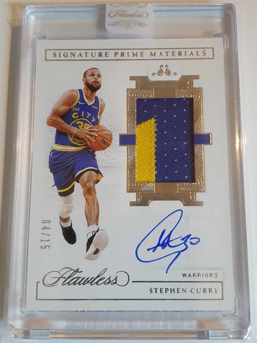2020 Flawless Stephen Curry #PATCH AUTO PRIME /15 Game Jersey - Panini ...