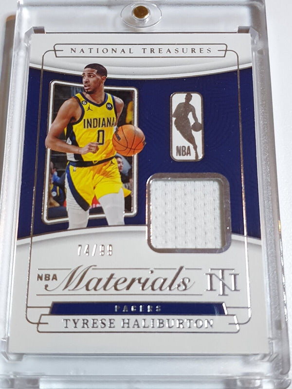 2022 National Treasures Tyrese Haliburton #PATCH /99 Game Worn Jersey ...